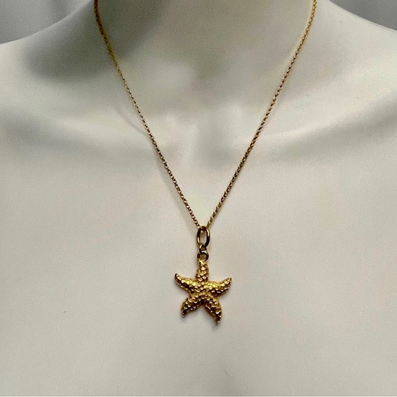 Coach | Jewelry | Coach Gold Signature Starfish Pendant 8k925 Sterling ...
